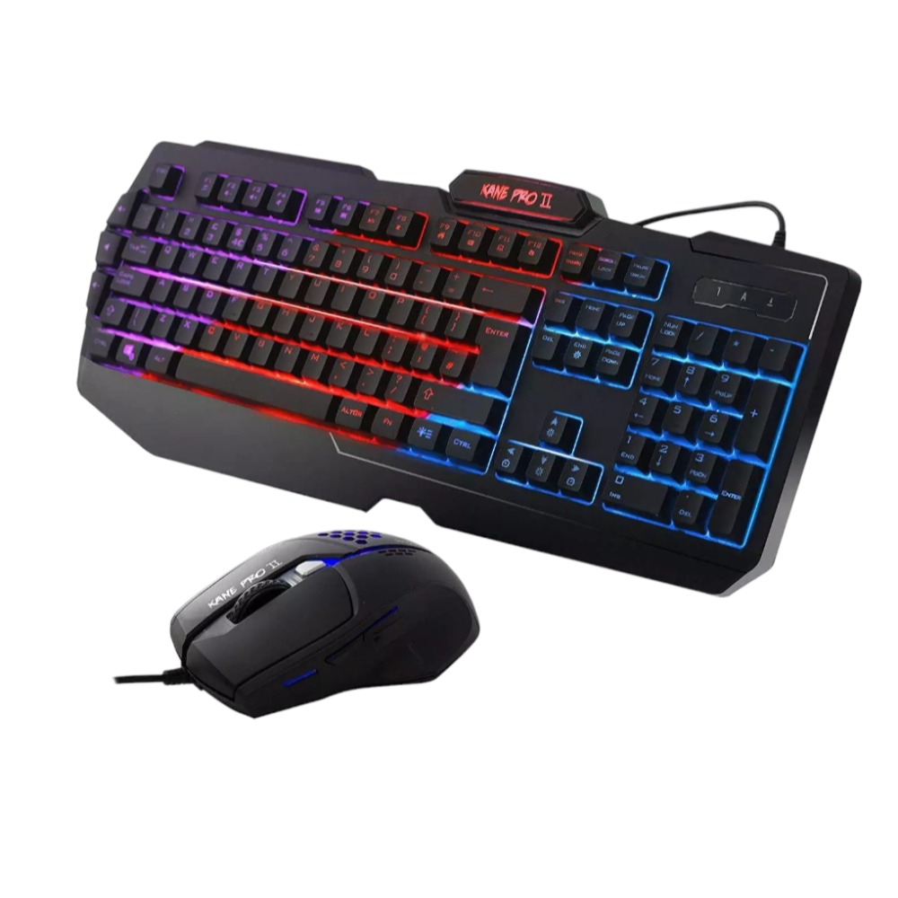 New Kane Pro II LED Multi-Colour Backlit Gaming Keyboard & Mouse Set ...